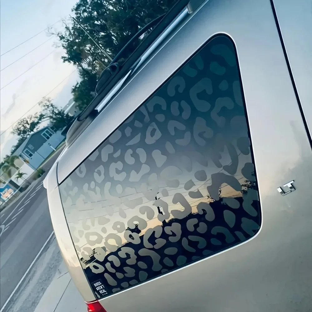 Leopard Print Car Stickers Waterproof for Auto Windows Triangular ...