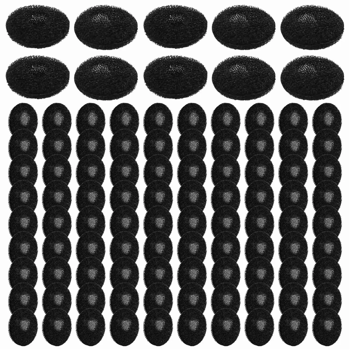 Fasdga 100 Pcs Black Sponge Earbud Headphone Cap Ear Pads Cover ...