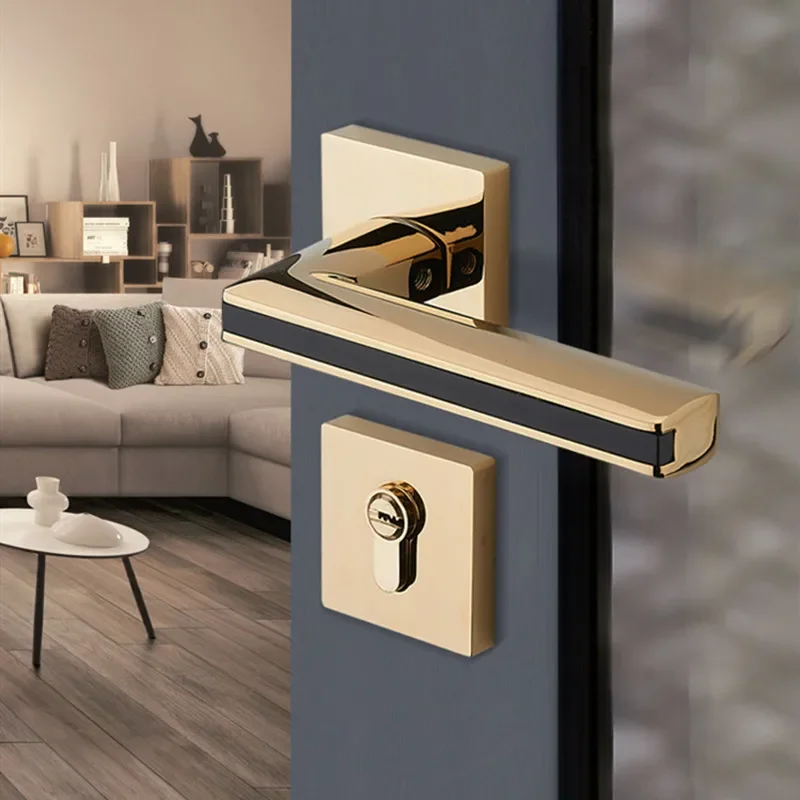 Modern-Household-Mute-Lockset-Zinc-Alloy-Silent-Split-Door-Locks ...