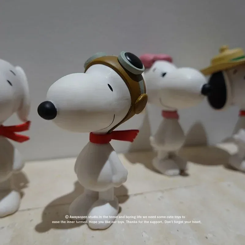 4pcs Japan Cartoon Peanuts Snoopy Mini Figure Model Toys Miniature Cake ...