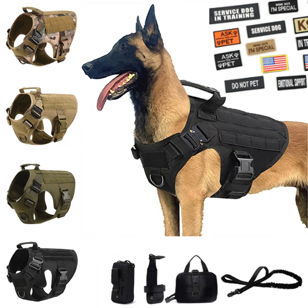 Tactical-Dog-Harness-Military-Pet-German-Shepherd-K9-Pet-Training-Vest ...