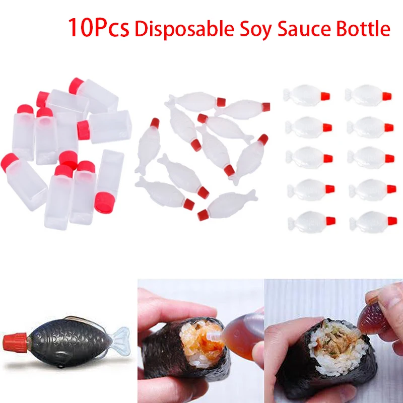 10Pcs-4ml-Fish-Shaped-Soy-Sauce-Disposable-Sauce-Bottle-Rice-Ball-Sushi ...
