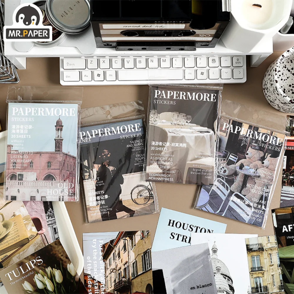 Mr-Paper-20PCs-Book-Adhesive-Stickers-Book-INS-Style-Handbook ...