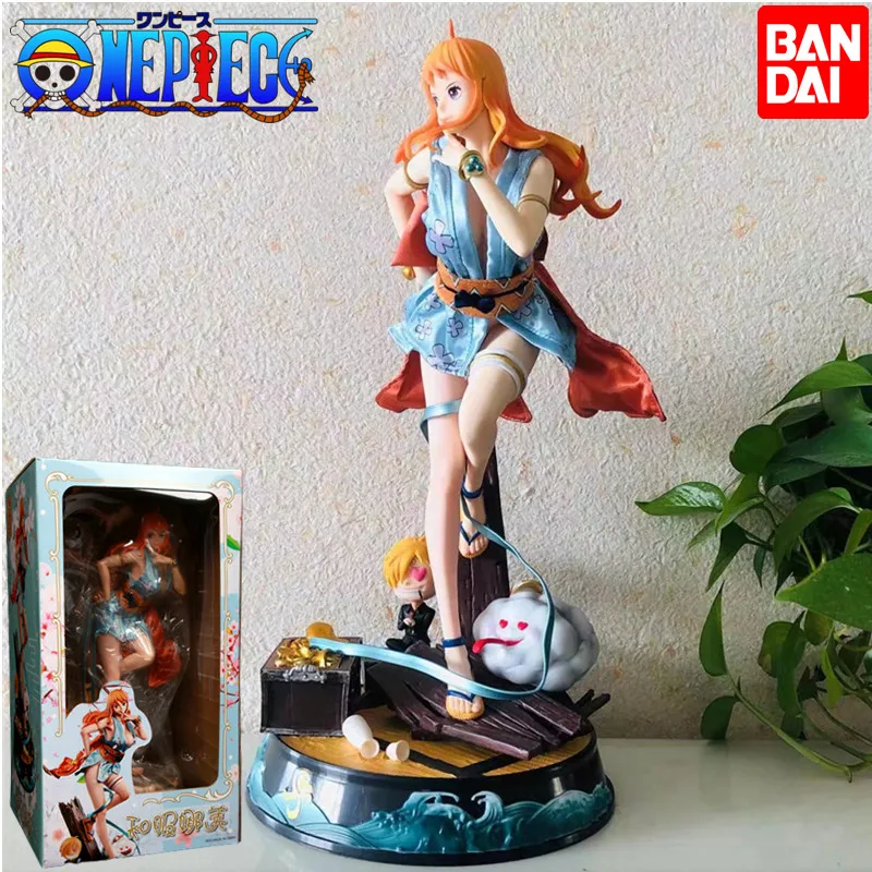 43cm Anime One Piece Wano Nami GK Figure Undressable Kimono PVC Action ...