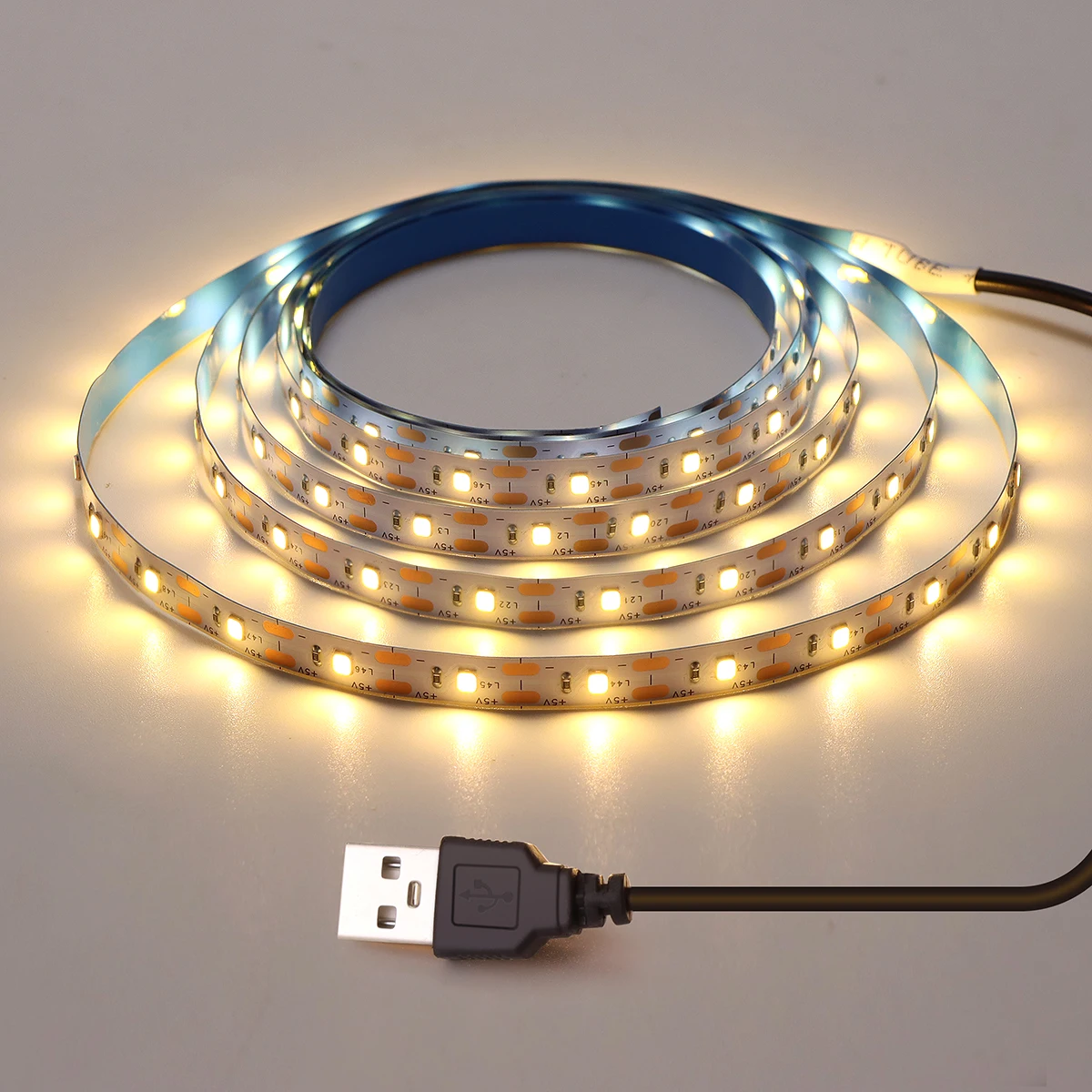 5V-1M-2M-3M-4M-5M-USB-Cable-Power-LED-strip-light-lamp-SMD-3528 ...