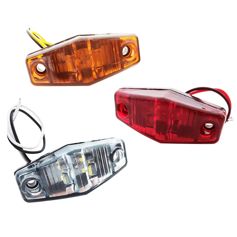 2PCS-12V-24V-LED-Side-Marker-Lights-Car-External-Square-Lights-Warning ...