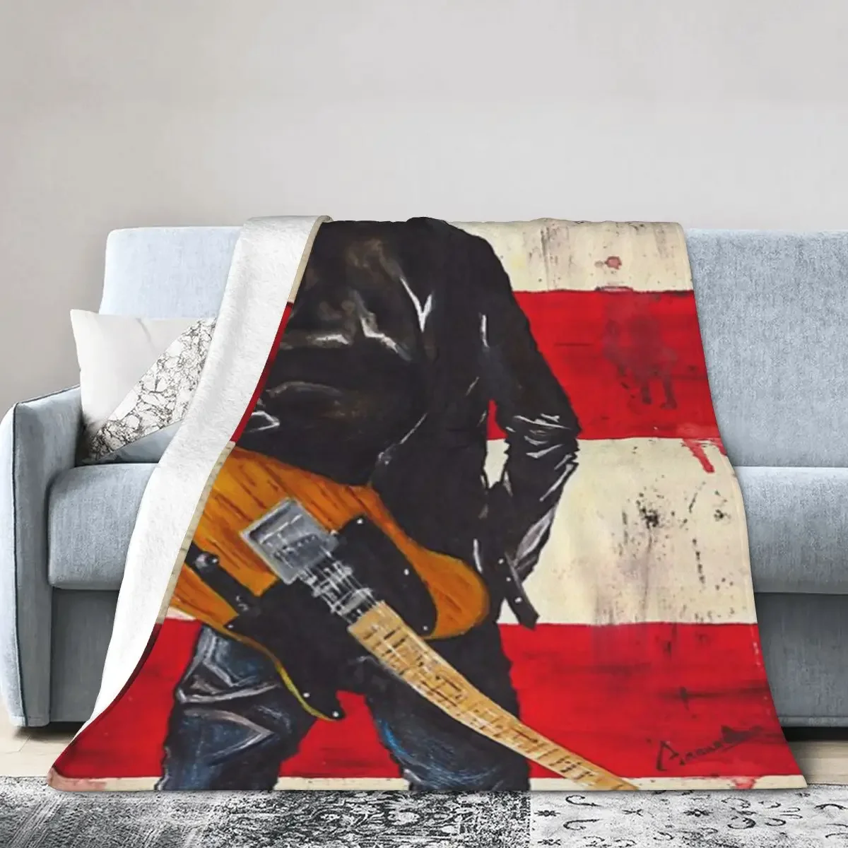 Bruce-Springsteen-Blankets-Soft-Warm-Flannel-Throw-Blanket-Bedding-for ...
