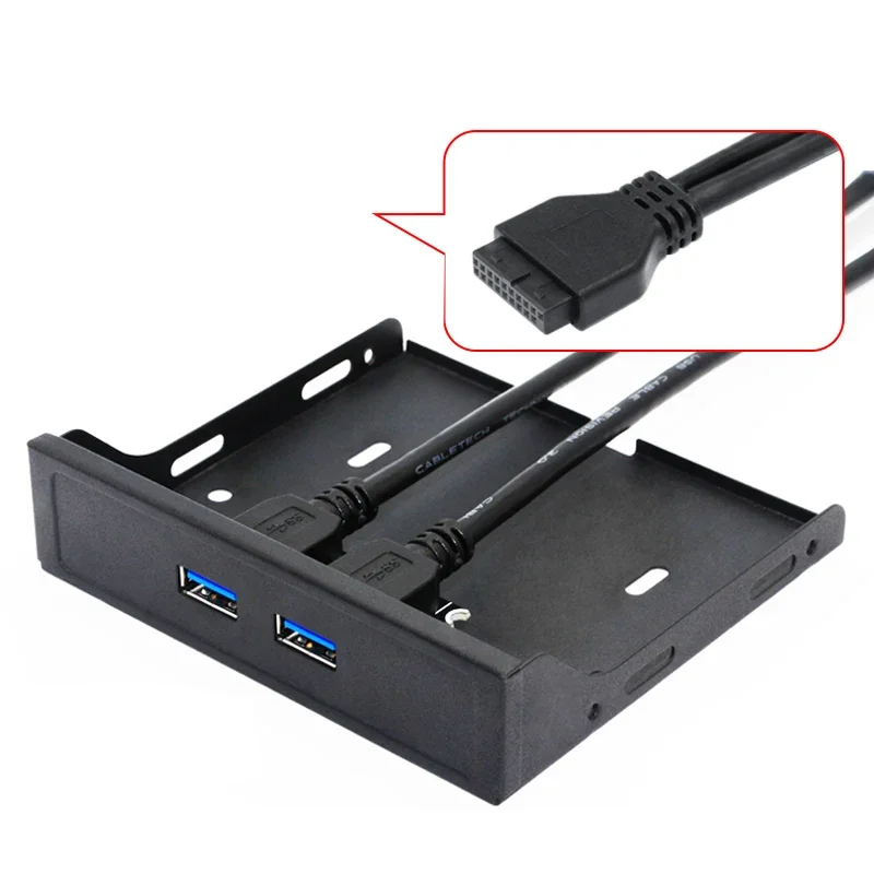 H1111Z-20Pin-2-Port-USB-3-0-Hub-USB3-0-Front-Panel-Cable-Adapter-Metal ...
