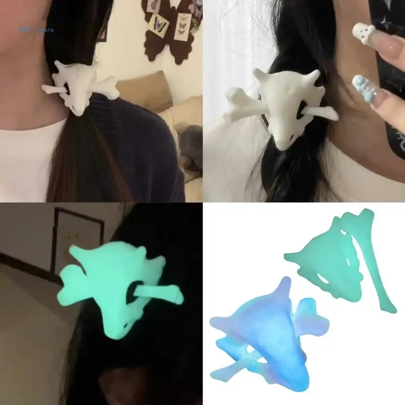 Popular Cubone Skull Hairpin Luminescent Hair for Casual Formal Costume ...