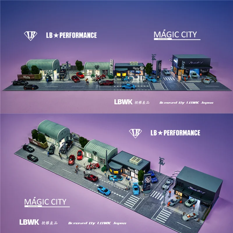 Magic City 1:64 Diorama Japan LBWK Showroom HQ Mod Garage LB Work Shop LBWK Authorization