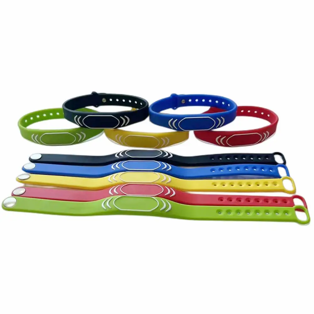 1Pcs 13.56MHz Adjustable RFID Waterproof Soft Wristband Silicone ...