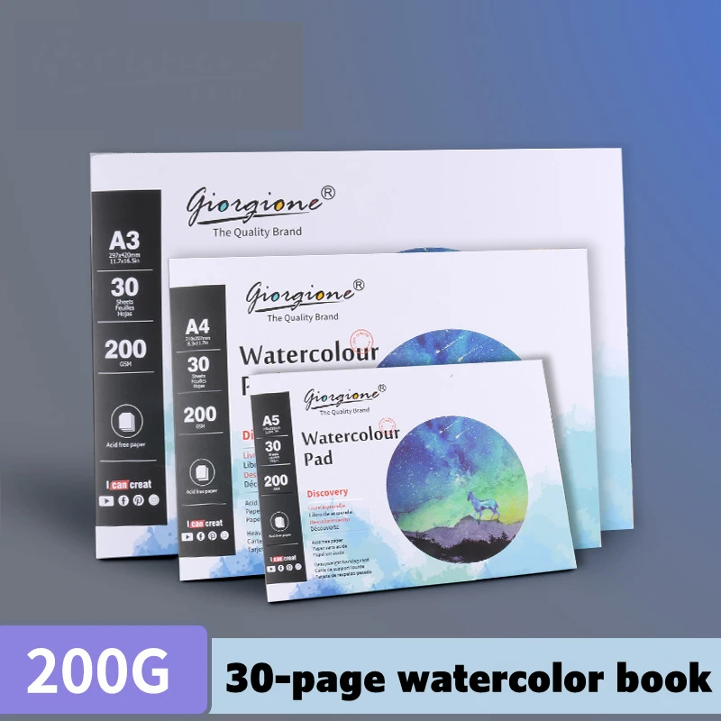 Cotton-Watercolor-Sketchbook-200g-m2-Water-Color-Drawing-Paper-Book ...