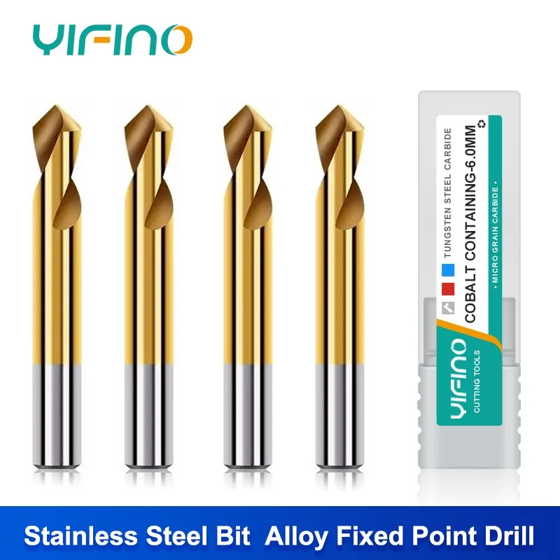 YIFINO-Stainless-Steel-Bit-Centering-Drill-Alloy-Fixed-Point-Drill ...