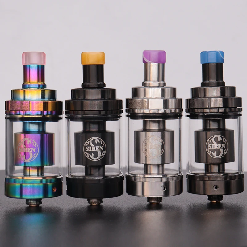 Siren V2 GTA MTL RTA Rebuildable Atomizer 2ml/4.5ml 22mm/24mm Diameter ...