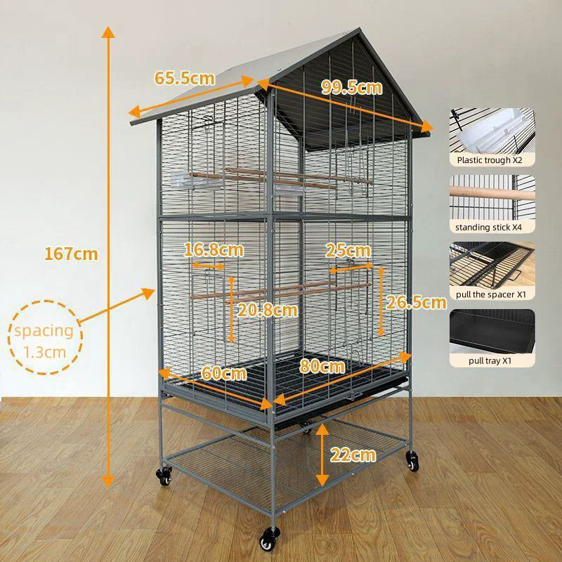 Metal Big Size Large Bird Cages Pet Parrot House Pet Cages Carriers ...
