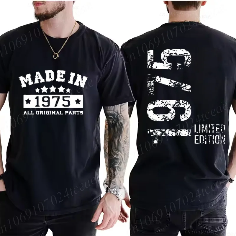 Vintage Made in 1975 T-Shirts for Men 48th Birthday 48 Years T-Shirt ...