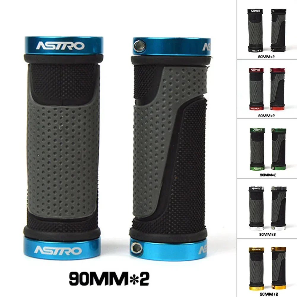1Pair 90mm Bike Handlebar Grips TPR-Rubber Cover Cycling Handle Bar ...