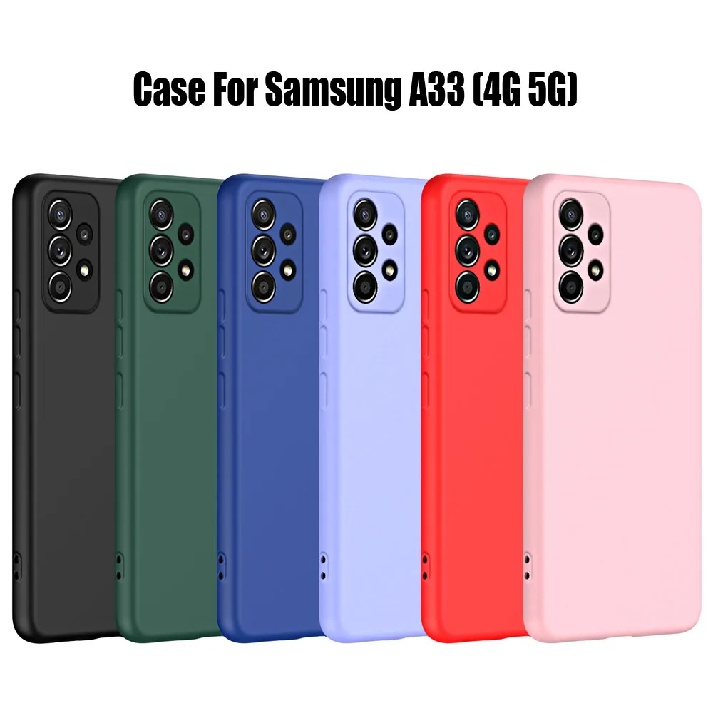Original-Liquid-Silicone-Phone-Case-For-Samsung-Galaxy-A33-4G-5G-Soft ...