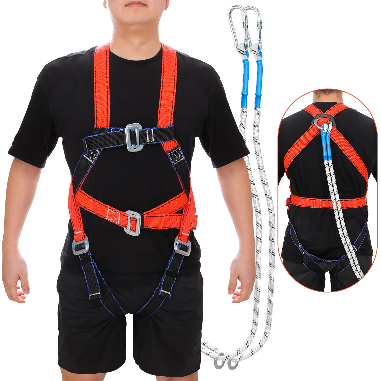 Five-point-High-Altitude-Work-Safety-Harness-with-Carabiner-Outdoor ...