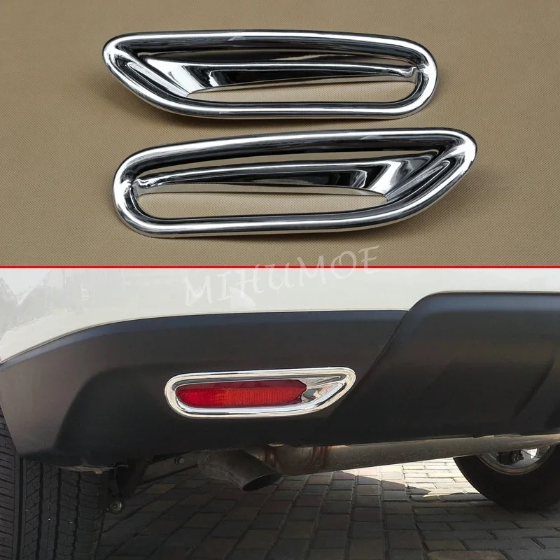 Chrome Rear Bumper Reflector Fog Light Cover For Nissan X-Trail T32 ...