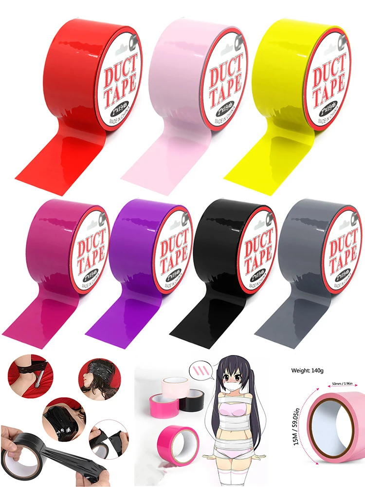 Bondage Tape BDSM Fetish Slave Sex Toys Harness Body Restraint Electrostatic Belt Provocative ...