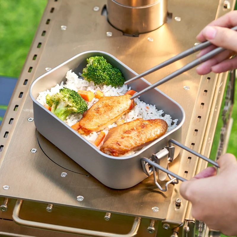 Outdoor-pure-titanium-lunch-box-camping-high-end-bento-box-lunch-box ...