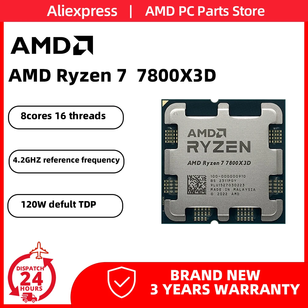 AMD-RYZEN-7-7800X3D-CPU-Ryzen-7-7800-3d-Processor-Novo-8-Core-16-Thread ...
