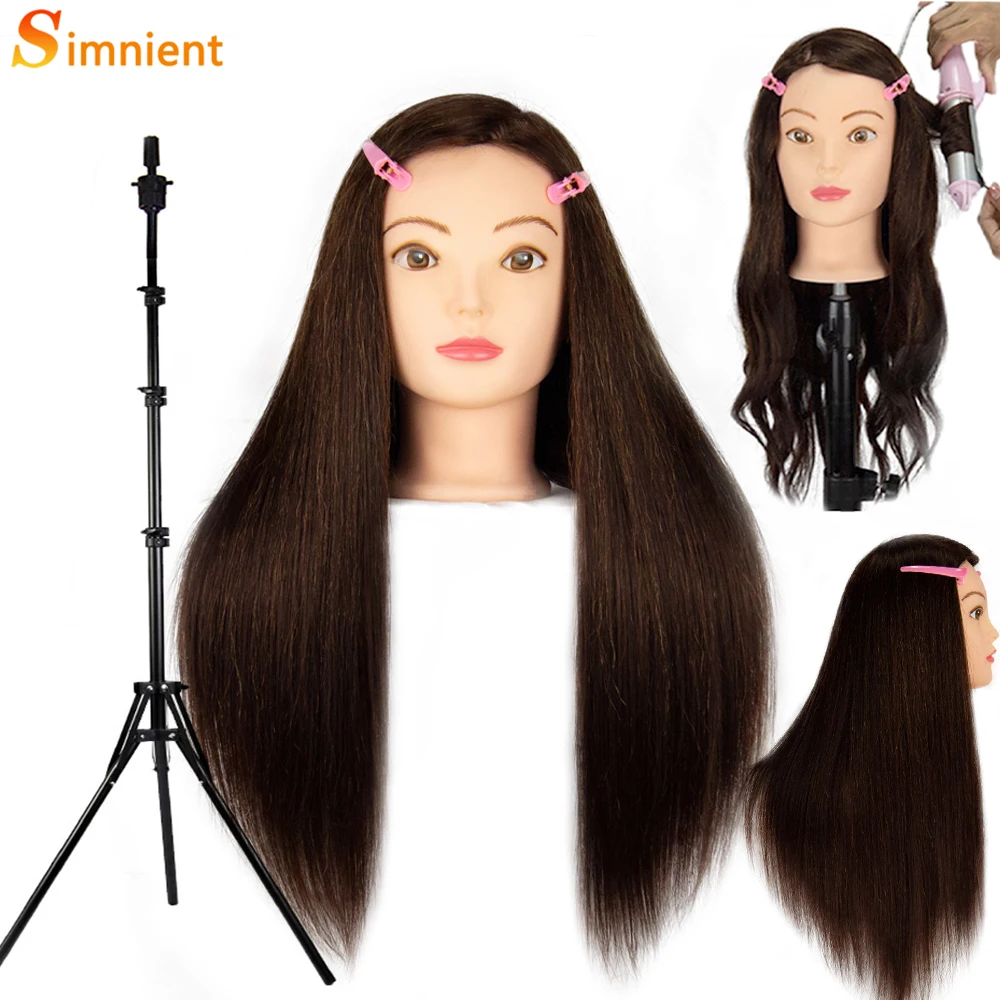 Long-Hair-Mannequin-Head-With-80-Real-Hair-Hairdresser-Practice ...