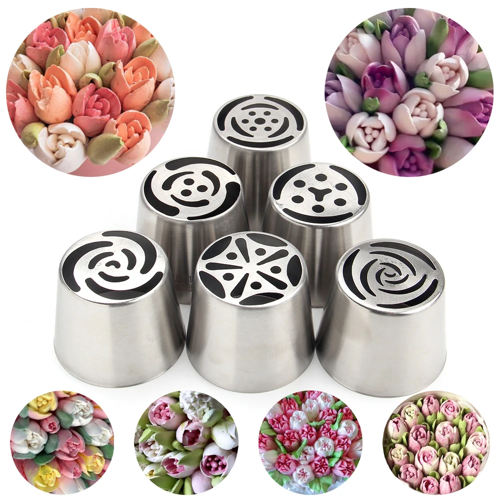 MRF-New-Arrivals-6-PCS-Stainless-Steel-XL-Russian-Icing-Nozzles-Set ...