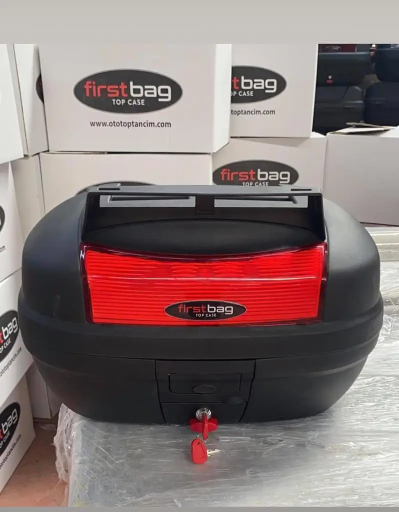 48L Secure Latch Black Motorcycle Trunk With Lock Scooter Top box ...