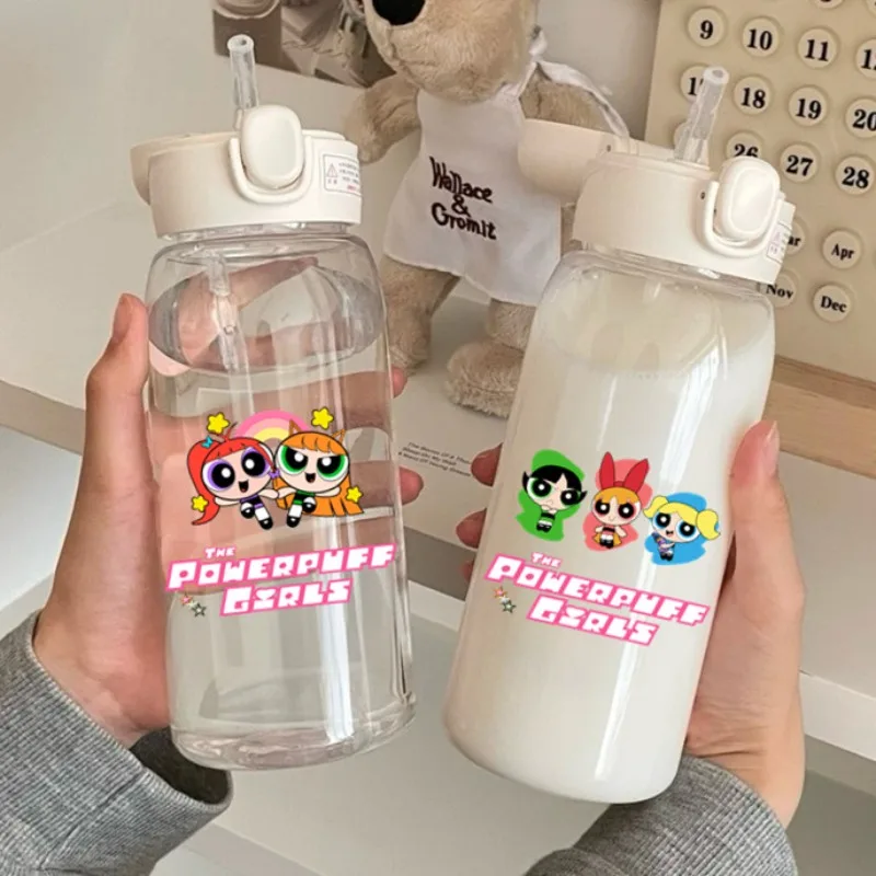 The-Powerpuff-Girls-Season-600ml-Straw-Water-Bottle-Large-Capacity ...