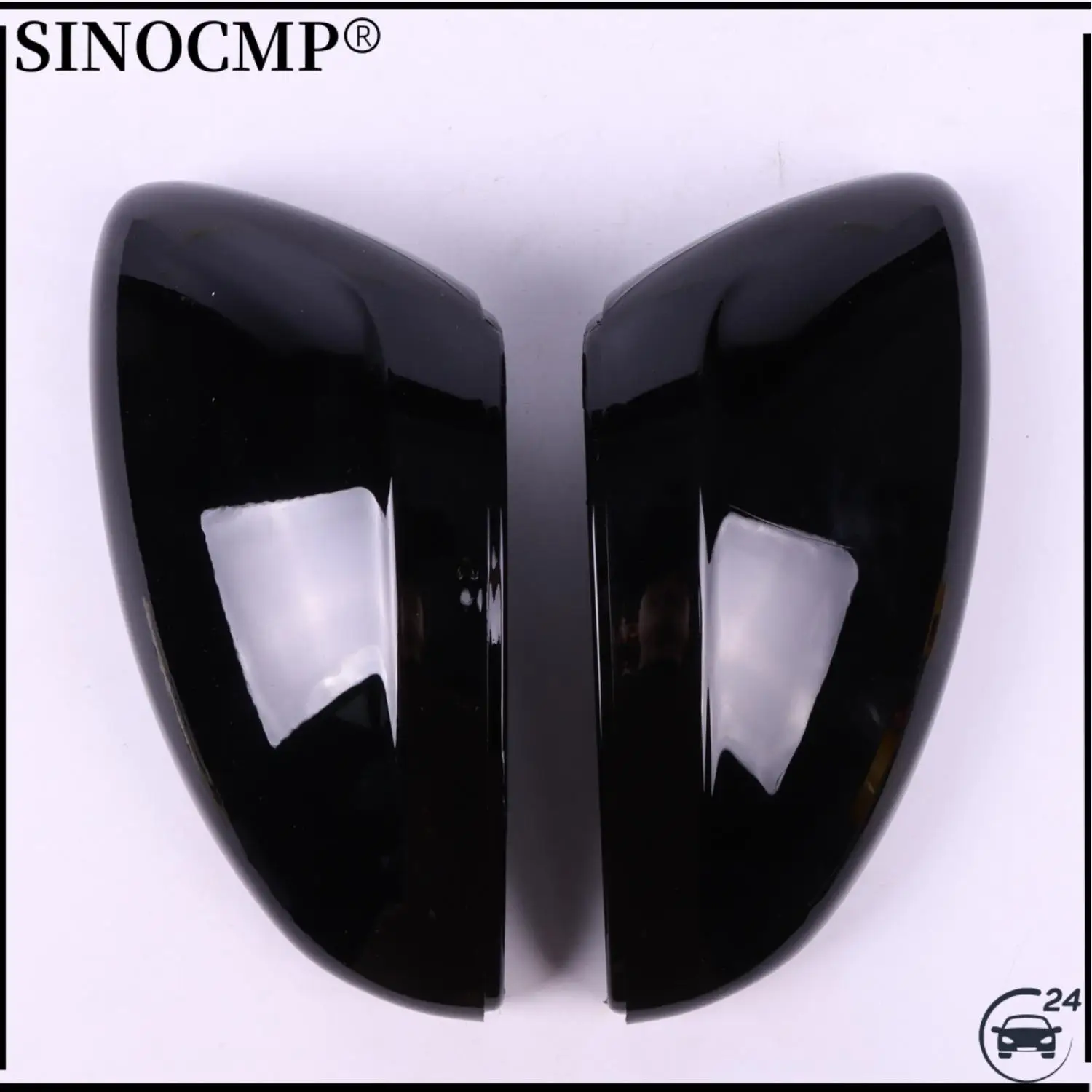 2PCS Car Rearview Side Mirror Cover 1607513080 1607512980 For Peugeot ...