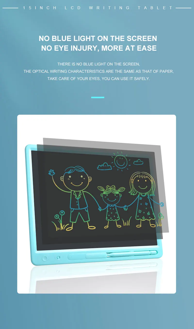 Tablettes Graphiques,Grand écran LCD de 15 pouces,tablette d'écriture ...