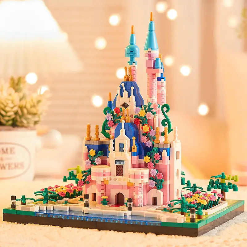 Pink Princess Castle Cartoon