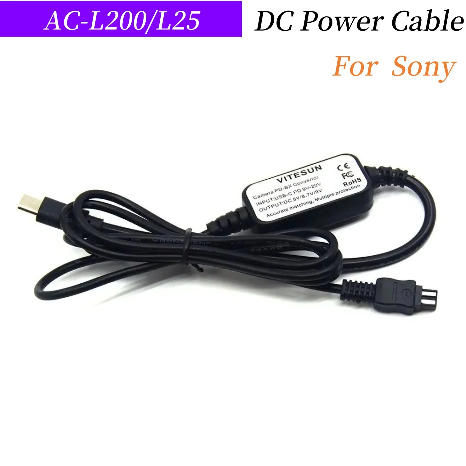 AC-L200-USB-TYPE-C-DC-Power-Cable-ACL200-ACL25-AC-L25C-ACL200B-for-Sony ...