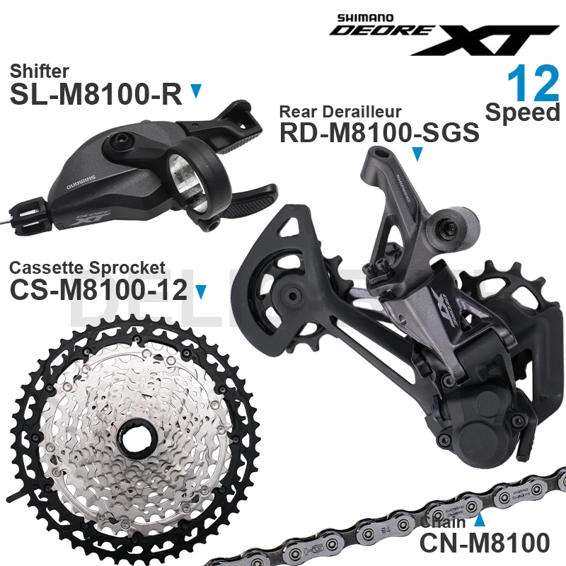 SHIMANO DEORE XT M8100 12 Speed Groupset Rear Derailleur RD-M8100 ...