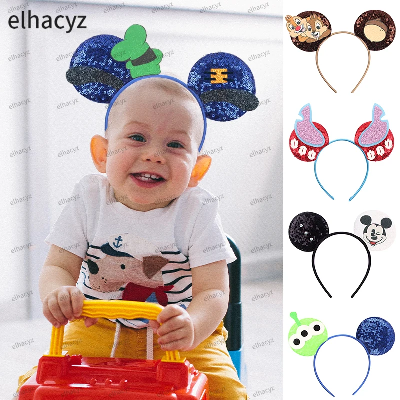 New-Boys-Disney-Ears-Headband-Mickey-Mouse-Hairband-With-No-Bow-Party ...