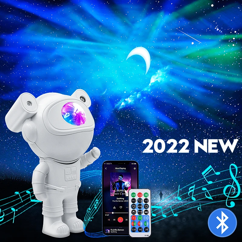 Upgraded Galaxy Night Light Astronaut Starry Nebula Moon Ceiling Sky ...