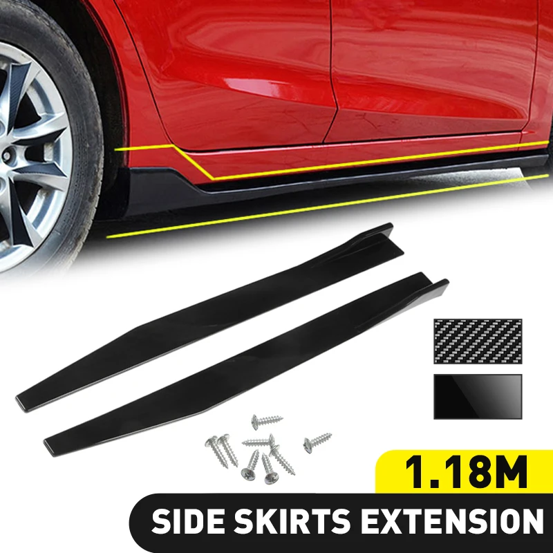 2-Pcs-Universal-1-18m-46-4inch-Side-Skirts-Spoiler-For-BMW-Benz-Toyota ...