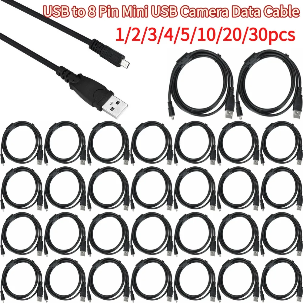 Cable de datos de cámara USB a Mini USB de 8 pines para SONY NIKON ...