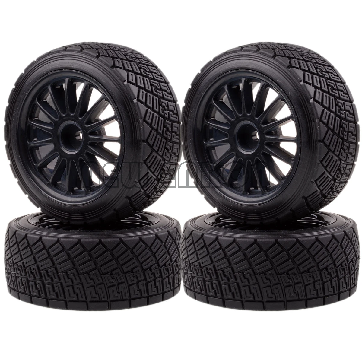 4Pcs 2.2 Inch Wheel Rims Hub & 80mm Rubber RC Tires With foam 1/10 ...