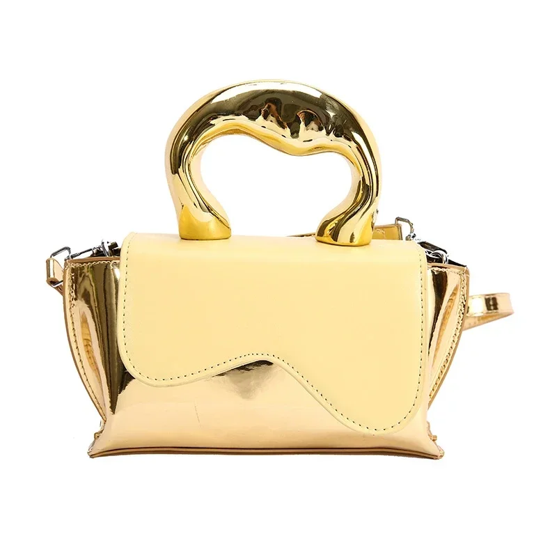 Shiny-Solid-Color-Fashionable-Flip-Pocket-Top-Handle-Bag-2024-Summer ...