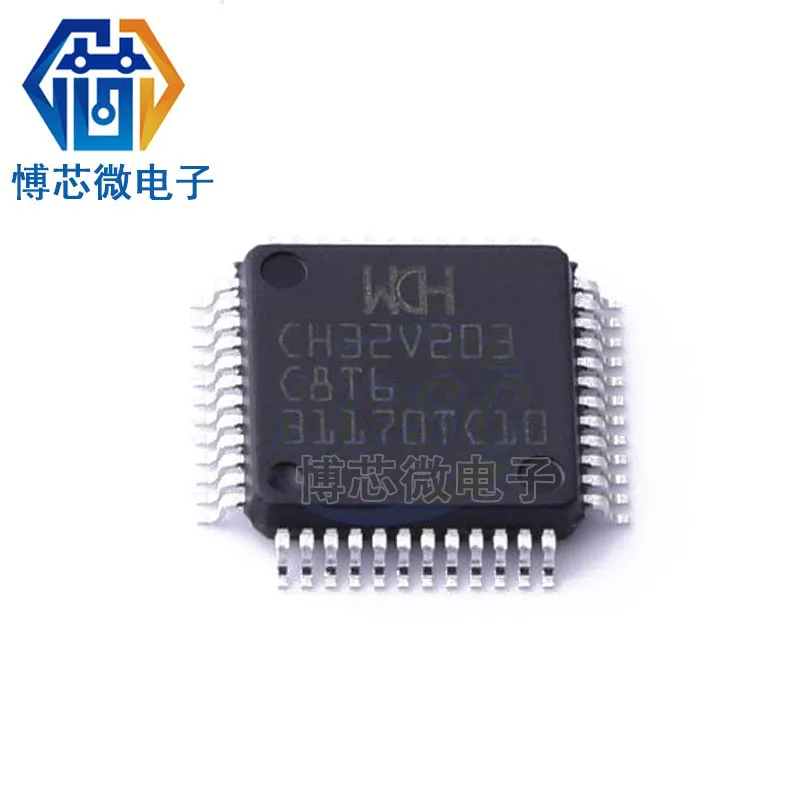 10PCS-CH32V203C8T6-Package-LQFP48-7-7-Microcontroller-Units-MCUs-MPUs ...
