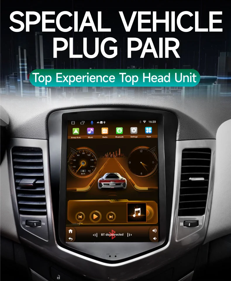 Автомагнитола 2DIN для Chevrolet Cruze 2008-2014 Carplay, Android 13 ...