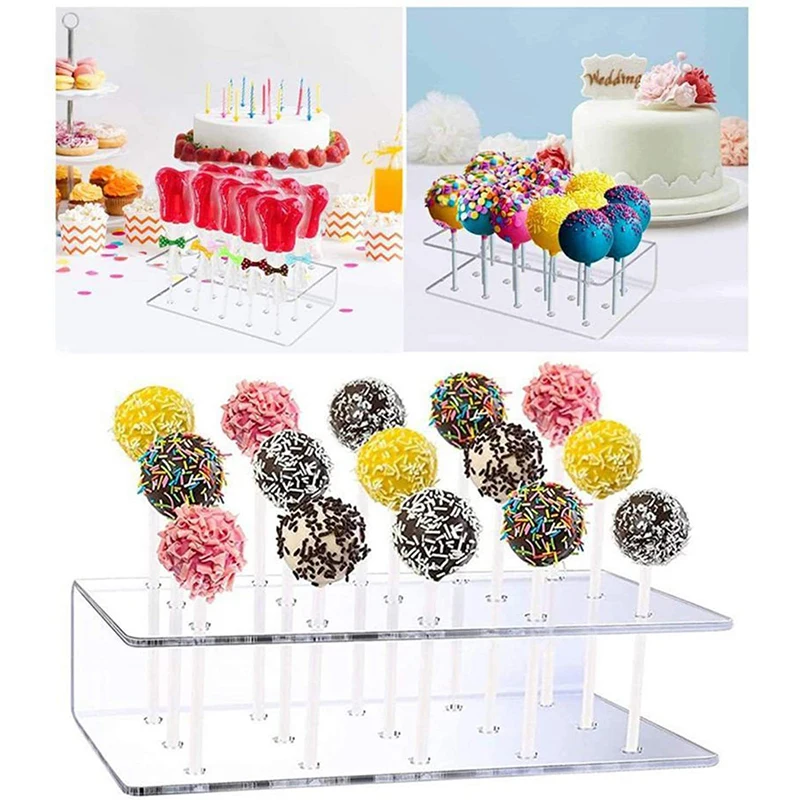 15-Holes-Acrylic-Lollipop-Display-Stand-Double-Layer-U-Shaped-Cake-Pop ...