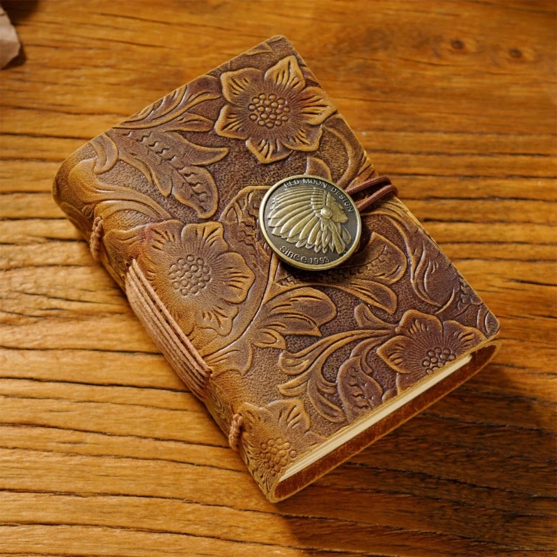 Notebooks Vintage Retro Leather Journal Notebook Handmade Writing ...