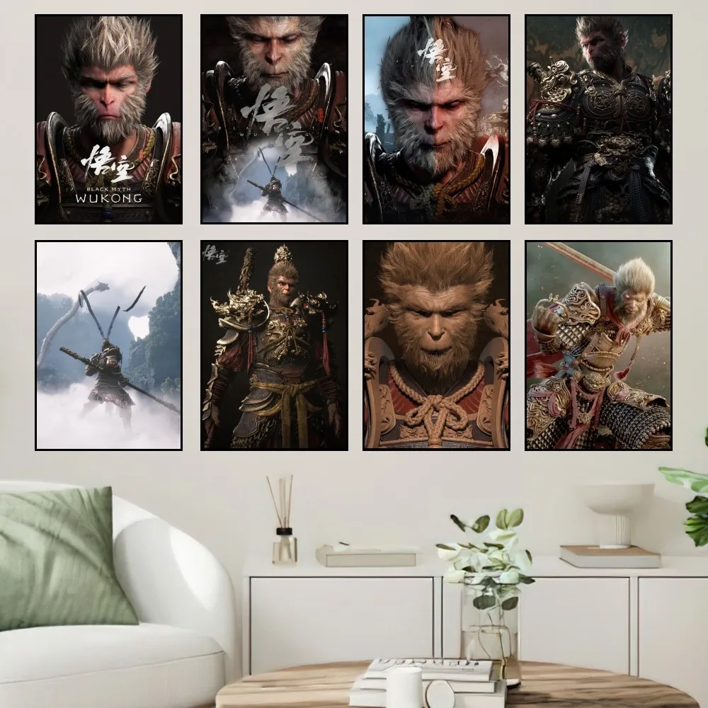 Game-Black-Myth-WuKong-Poster-Small-Prints-Wall-Painting-Bedroom-Living ...