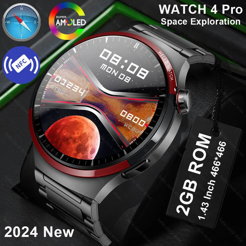 For-Huawei-Watch-4-Pro-Smartwatch-2024-New-Titanium-46mm-AMOLED-2GB-ROM ...