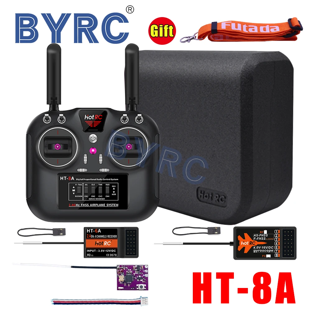 HOTRC mando a distancia HT 8A, transmisor SBUS, receptor para modelo de ...