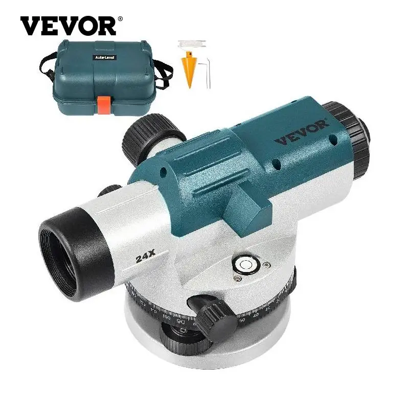 VEVOR Automatic Optical Level 24X & 26X 40 mm Aperture Auto Level Kit ...